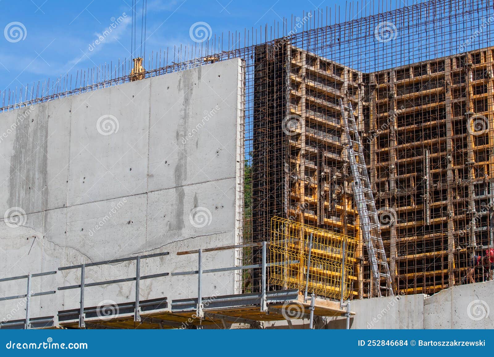 Construction of an Industrial Building Stock Photo - Image of teamwork ...