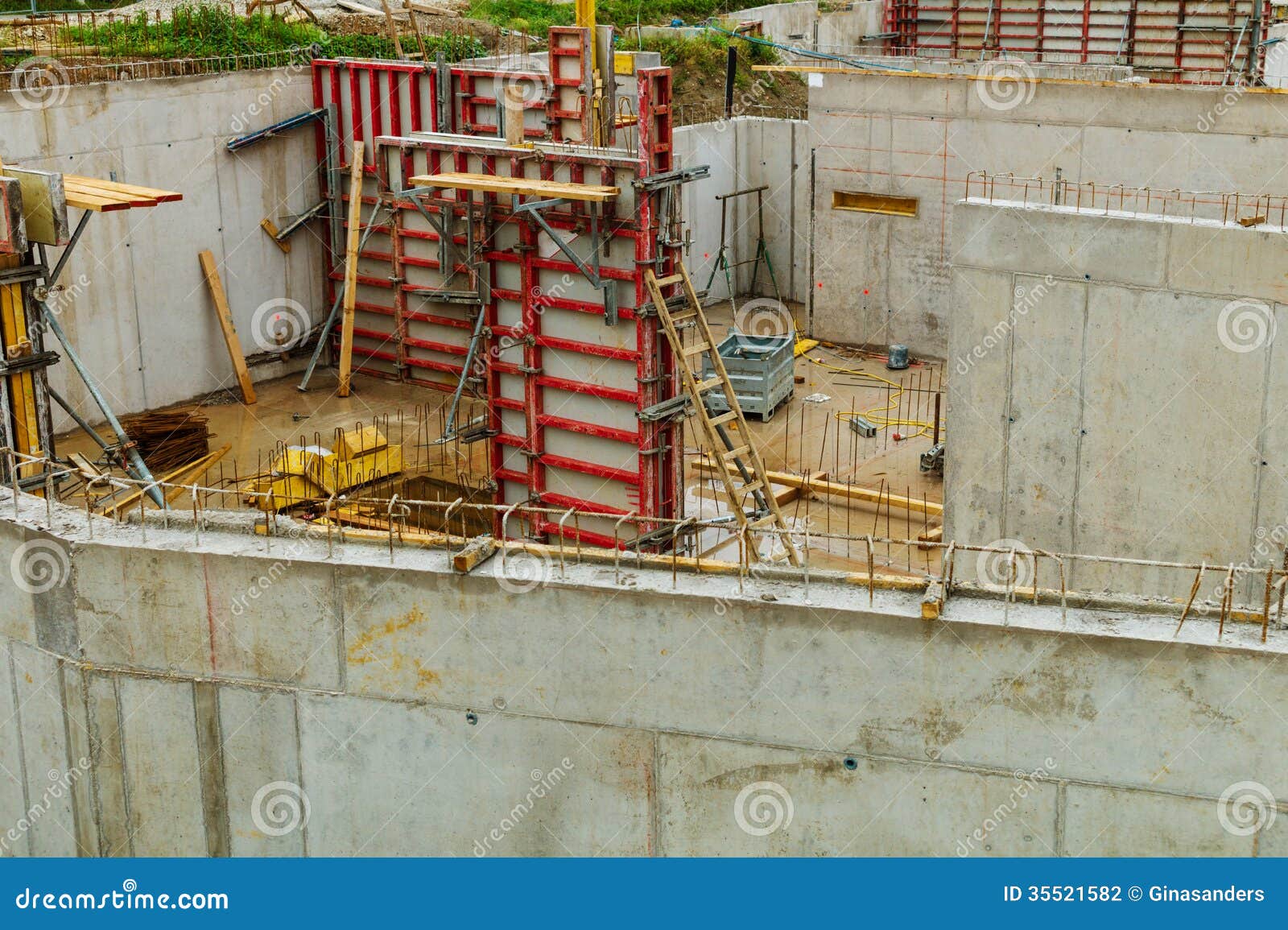 Construction of an Industrial Building Stock Photo - Image of ...