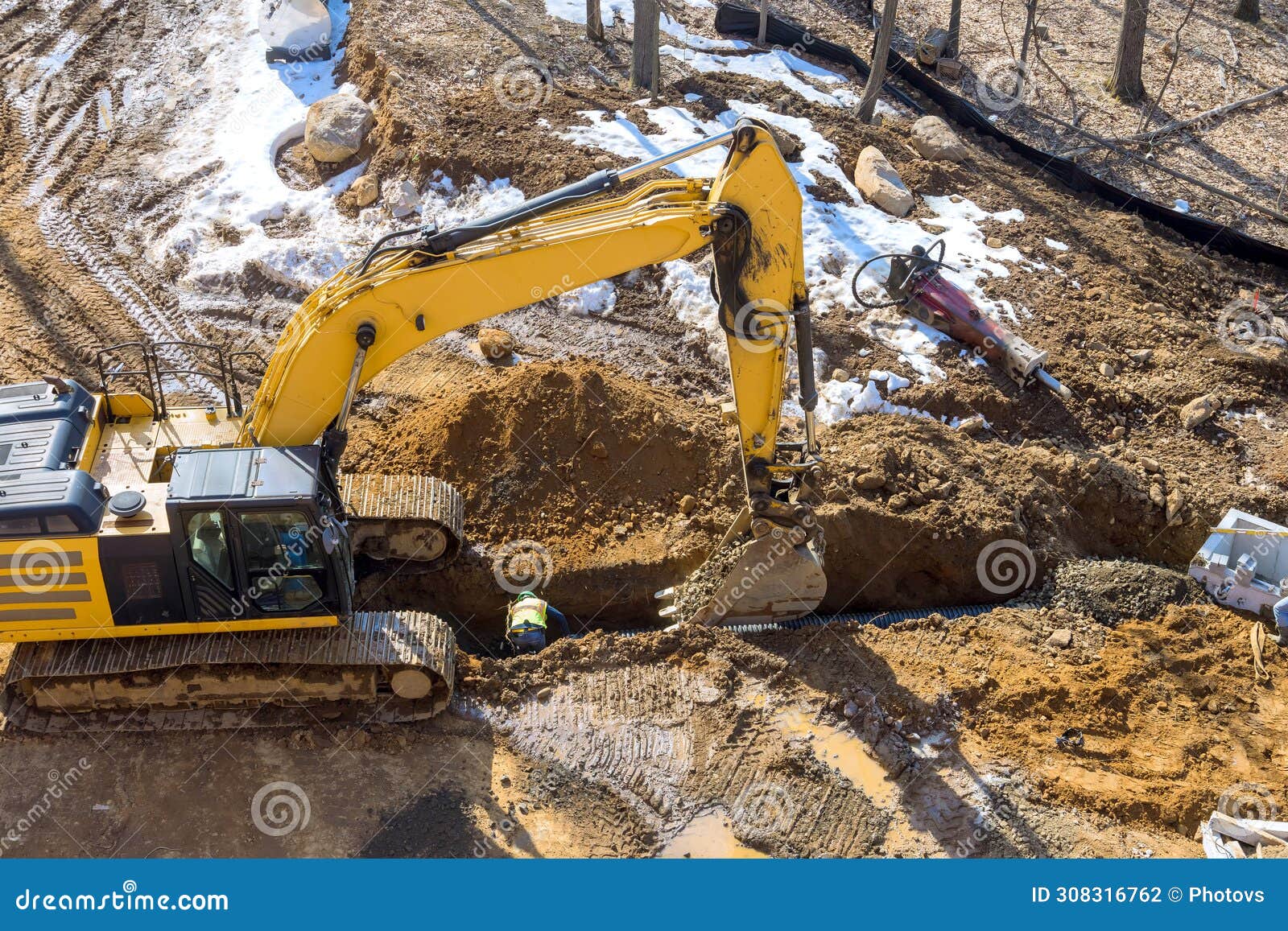 Construction of an Industrial Site Under Infrastructure Development is ...