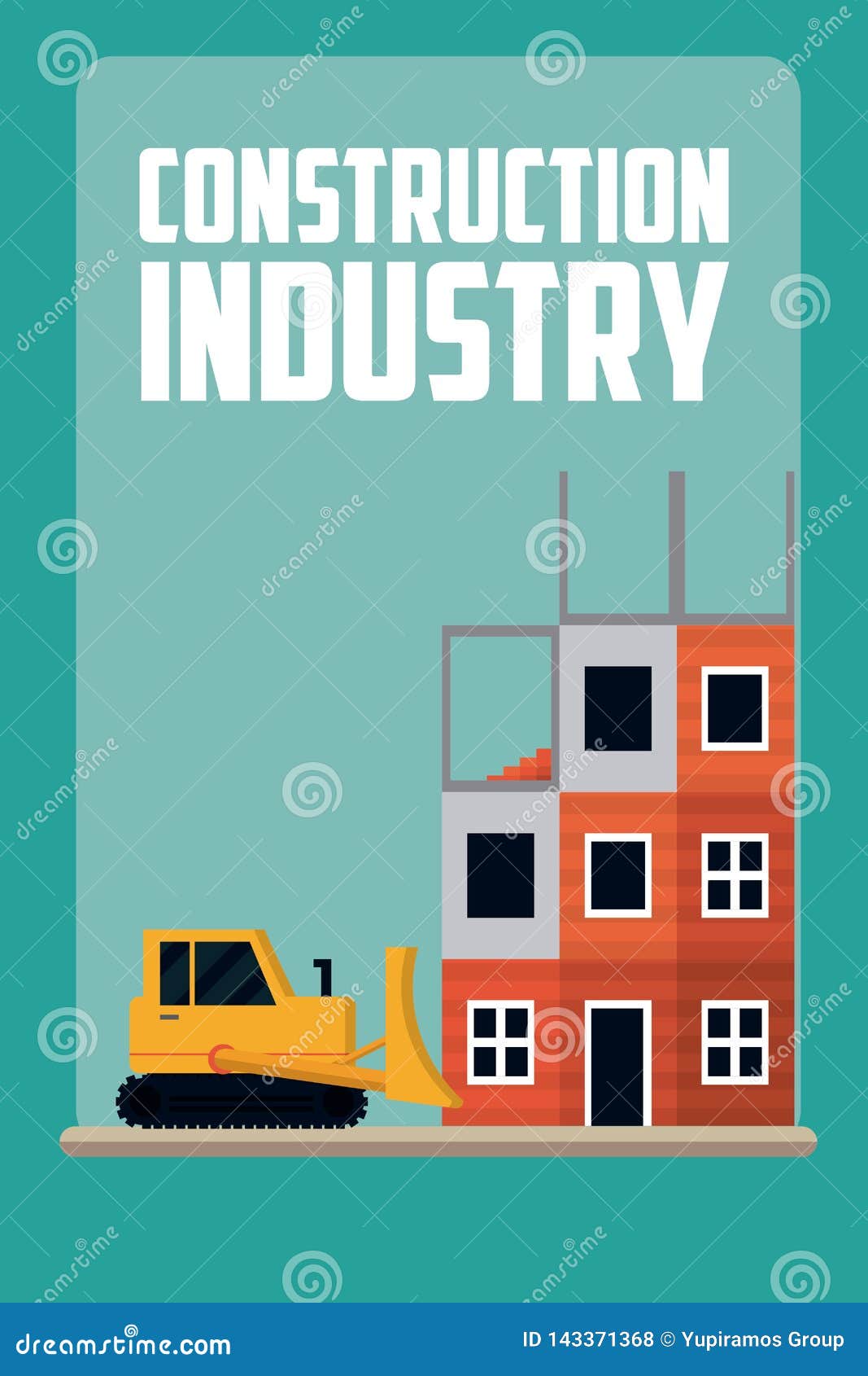 Construction Industry Concept Stock Vector - Illustration of civil ...