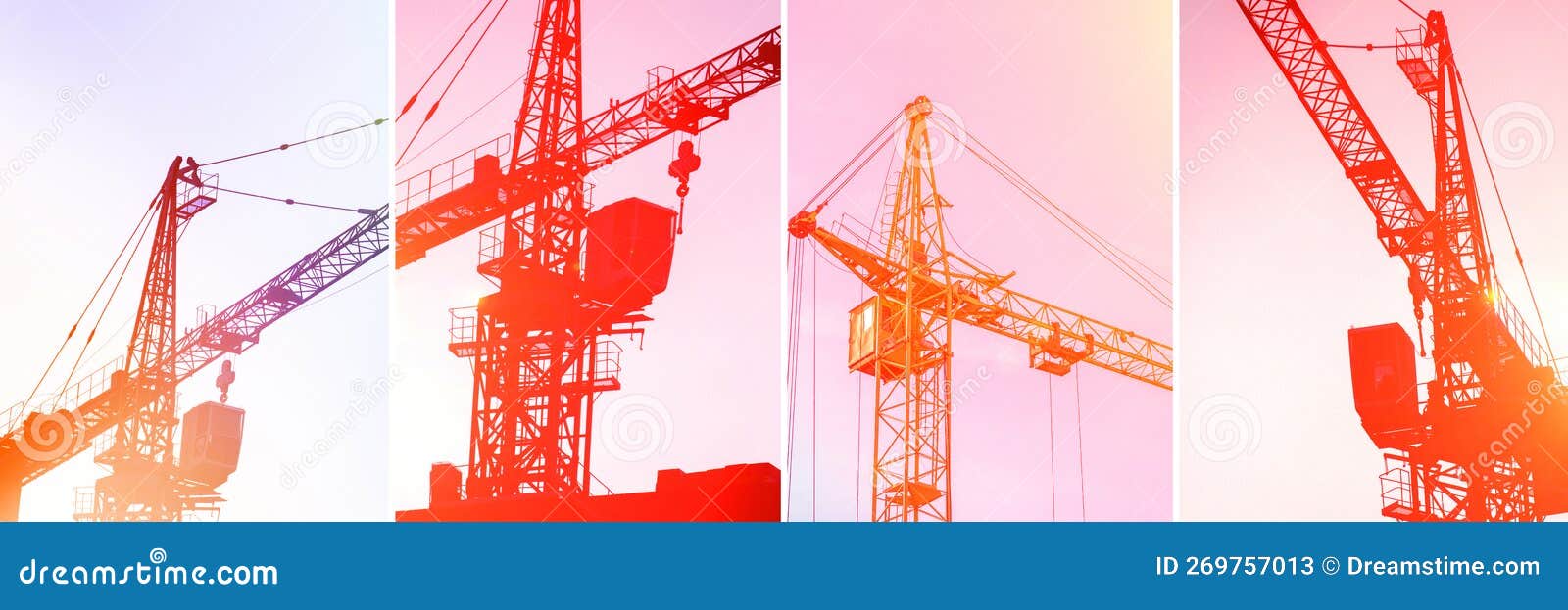 Construction Industry, Collage of a Crane. You Can Use when Creating ...