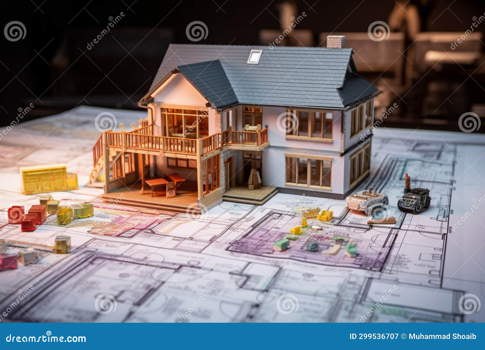 Construction Industry Concept Building House and Project Plans Stock ...