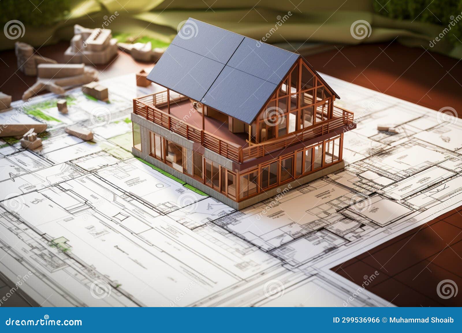 Construction Industry Concept Building House and Project Plans Stock ...