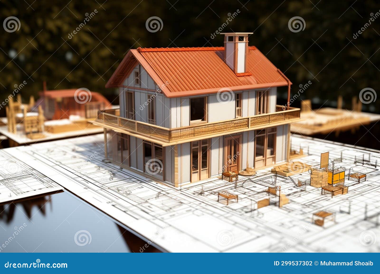 Construction Industry Concept Building House and Project Plans Stock ...