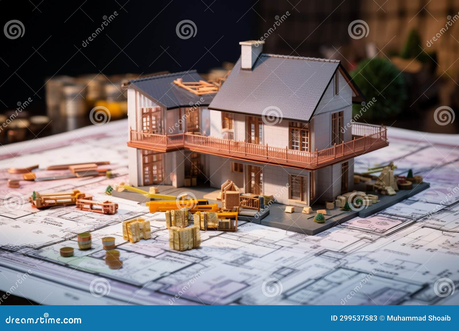 Construction Industry Concept Building House and Project Plans Stock ...