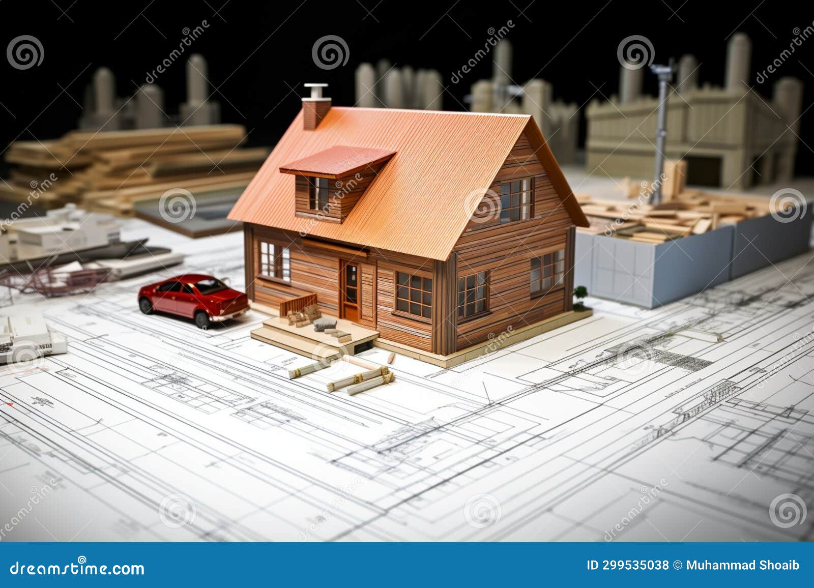 Construction Industry Concept Building House and Project Plans Stock ...
