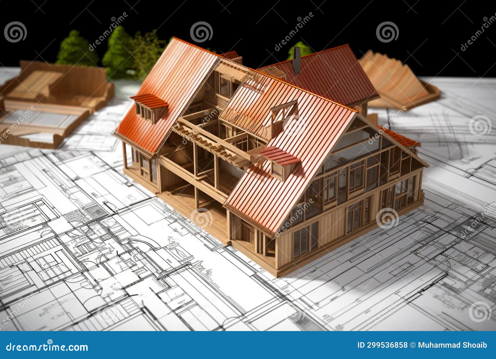 Construction Industry Concept Building House and Project Plans Stock ...