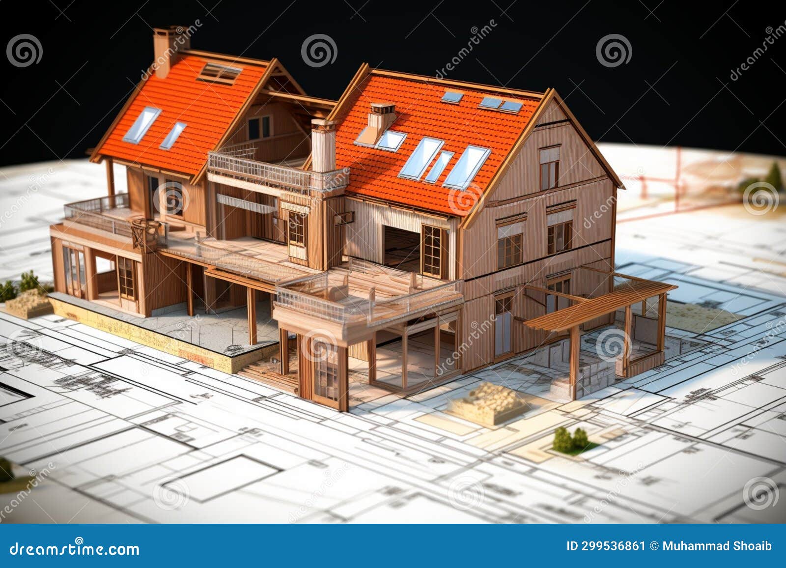 Construction Industry Concept Building House and Project Plans Stock ...