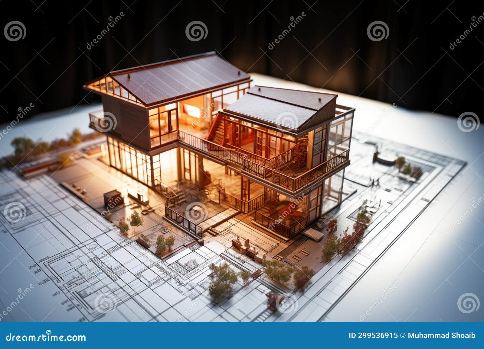 Construction Industry Concept Building House and Project Plans Stock ...