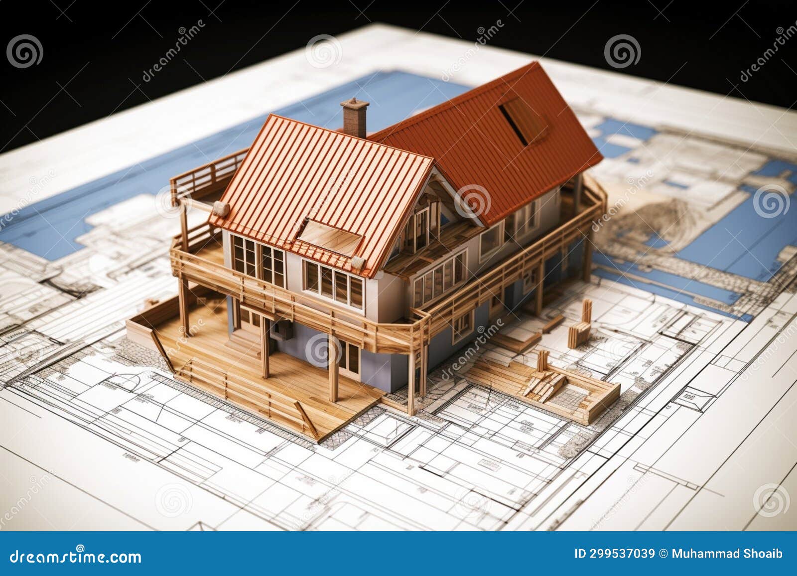 Construction Industry Concept Building House and Project Plans Stock ...