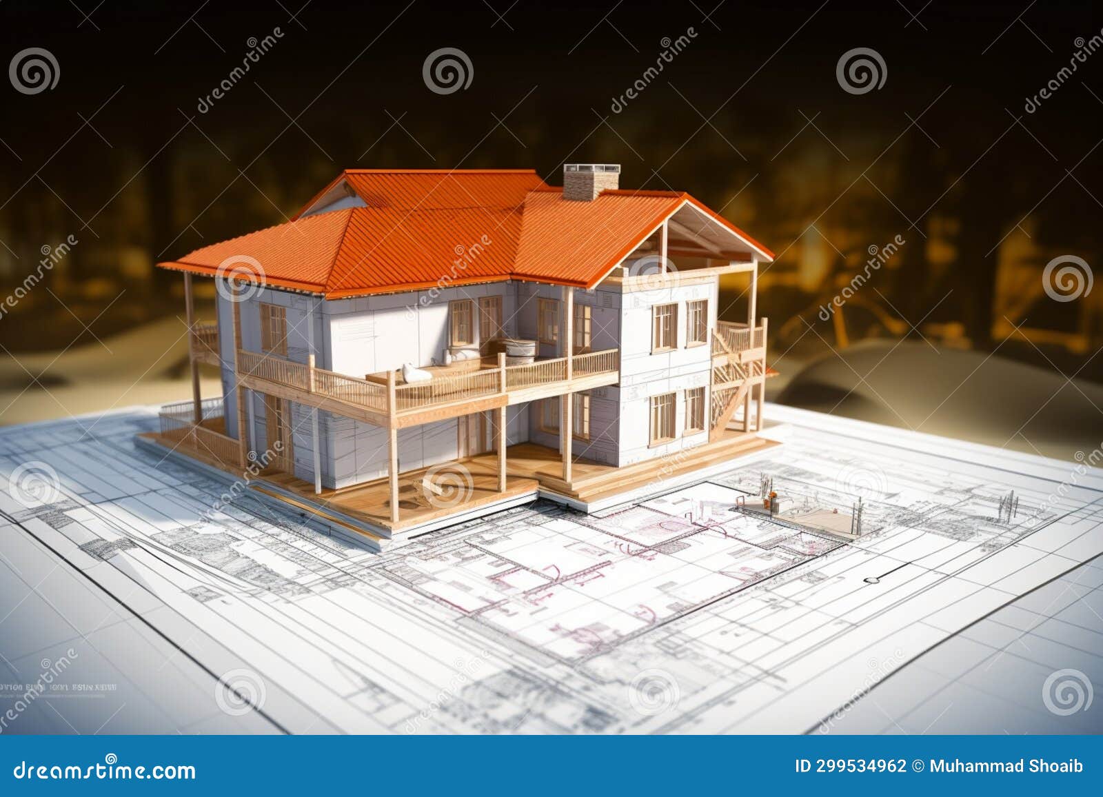 Construction Industry Concept Building House and Project Plans Stock ...
