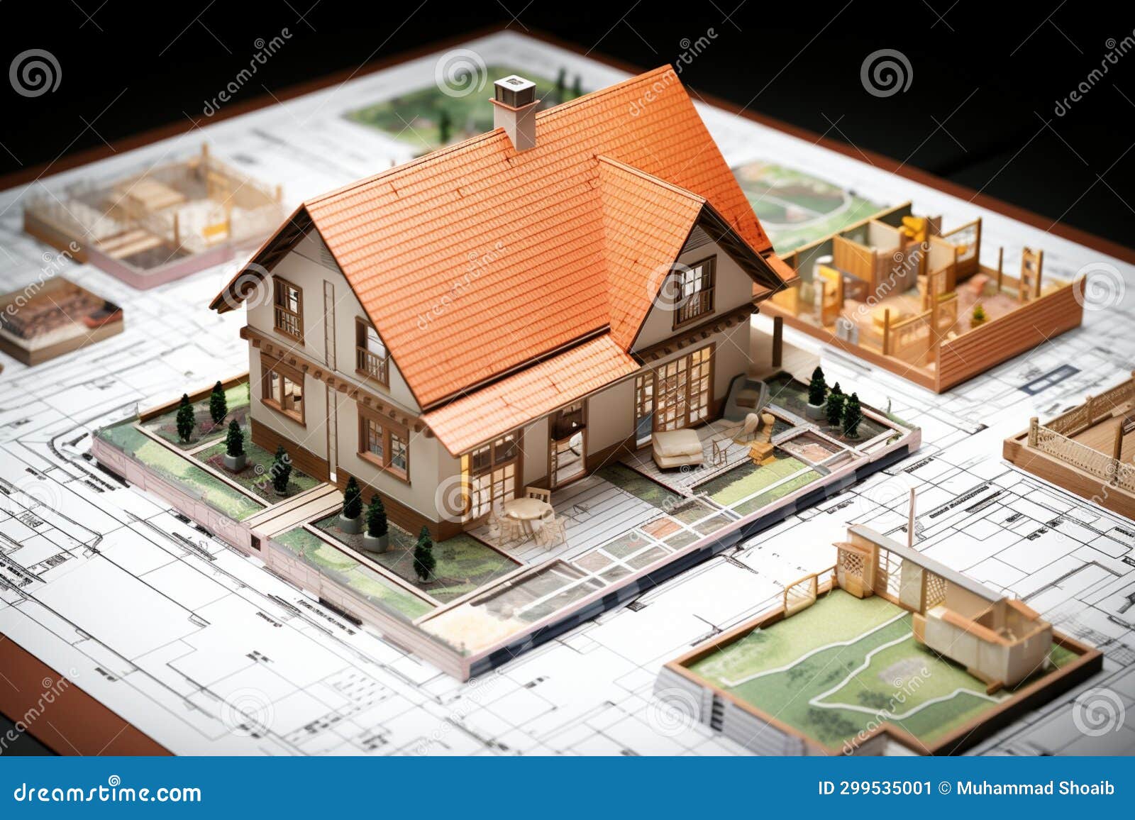 Construction Industry Concept Building House and Project Plans Stock ...