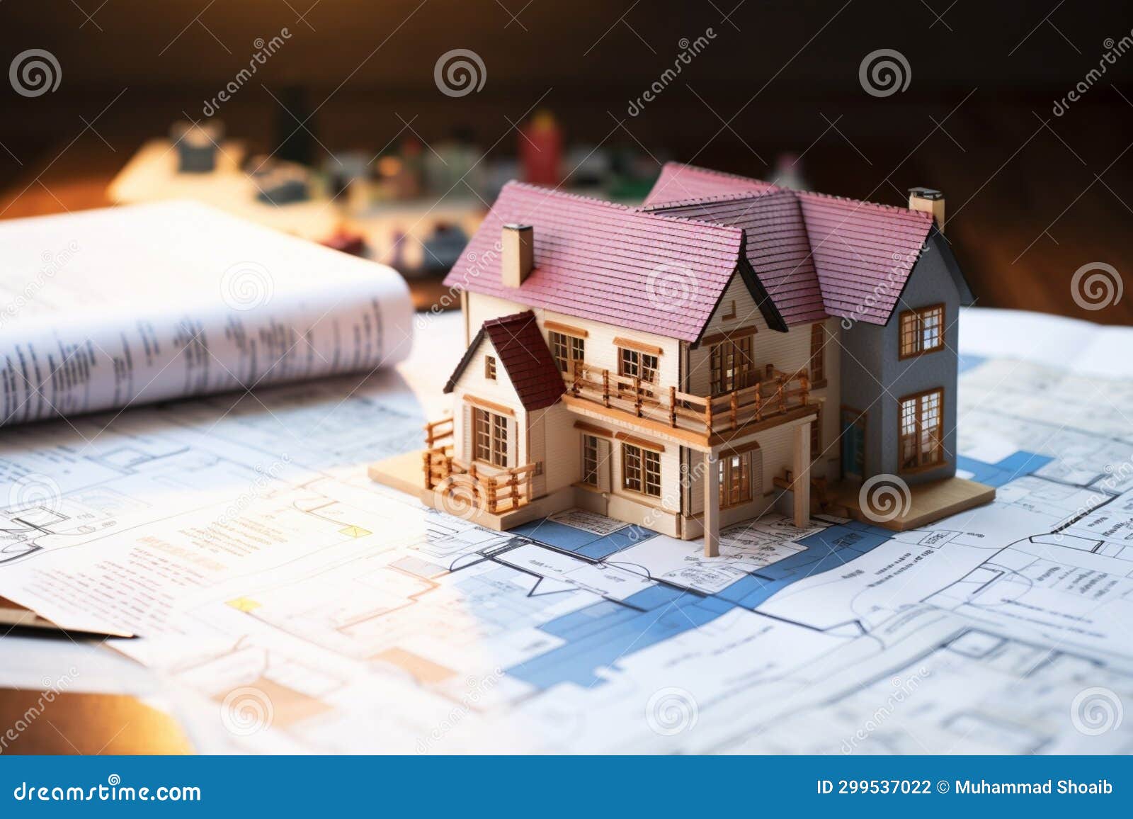 Construction Industry Concept Building House and Project Plans Stock ...