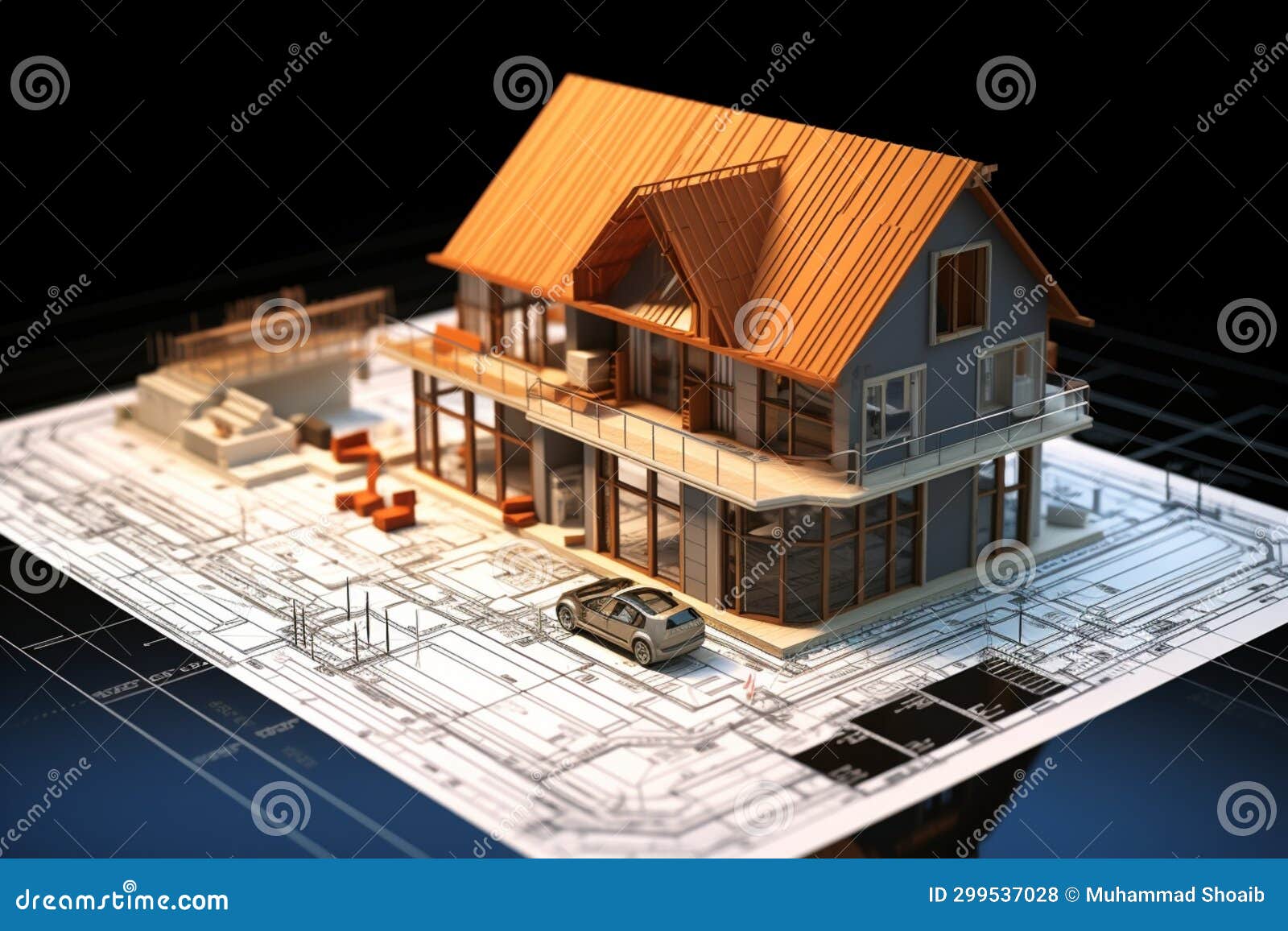 Construction Industry Concept Building House and Project Plans Stock ...