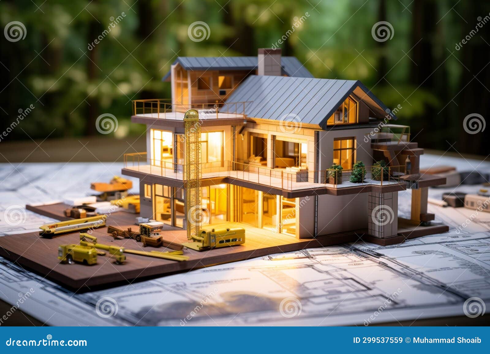 Construction Industry Concept Building House and Project Plans Stock ...