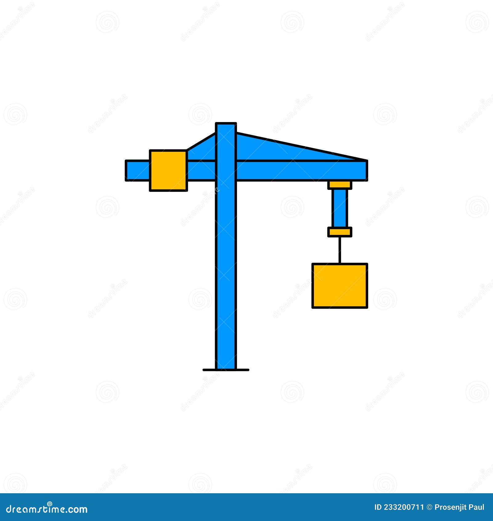 Construction Industry Crane Icon Vector Stock Vector - Illustration of ...