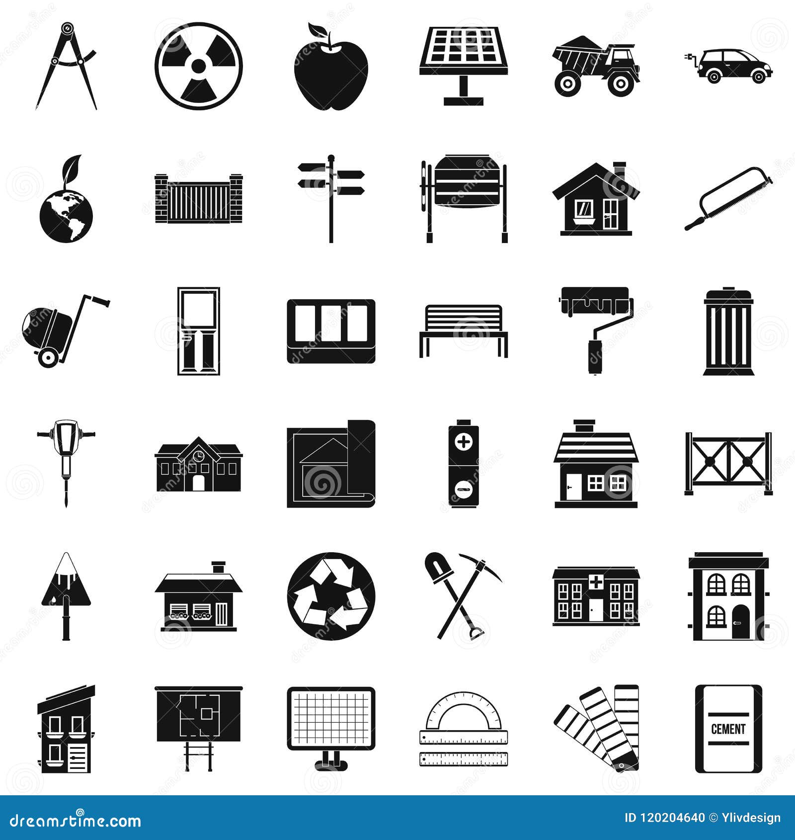 Construction Industry Icons Set, Simple Style Stock Vector ...
