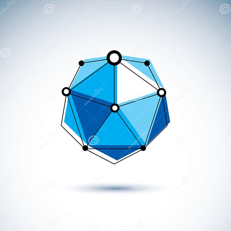 Construction Industry Logo. Abstract Three-dimensional Shape. Stock ...