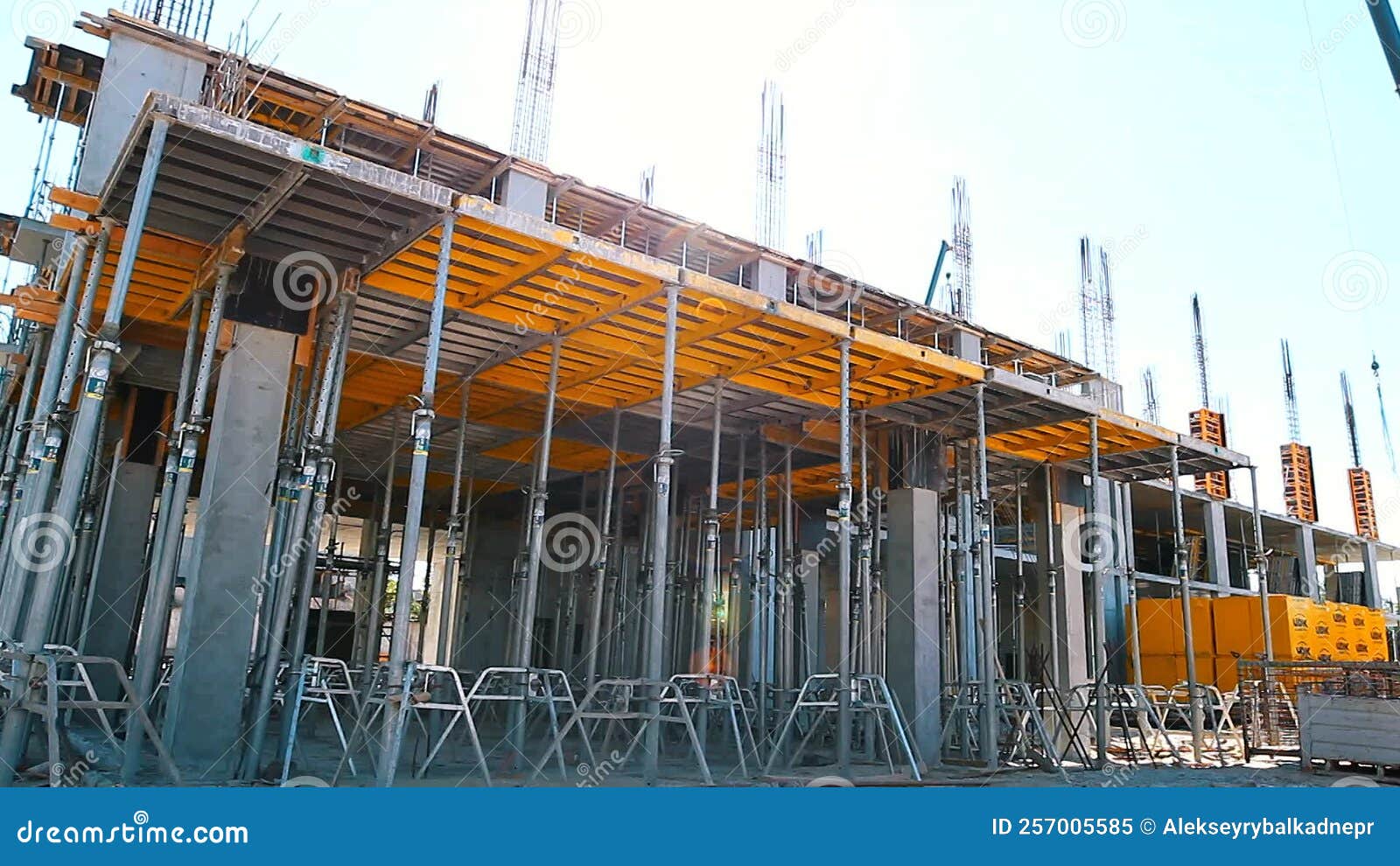 The Process of Creating a Floor. Formwork Flooring. Interior of a ...