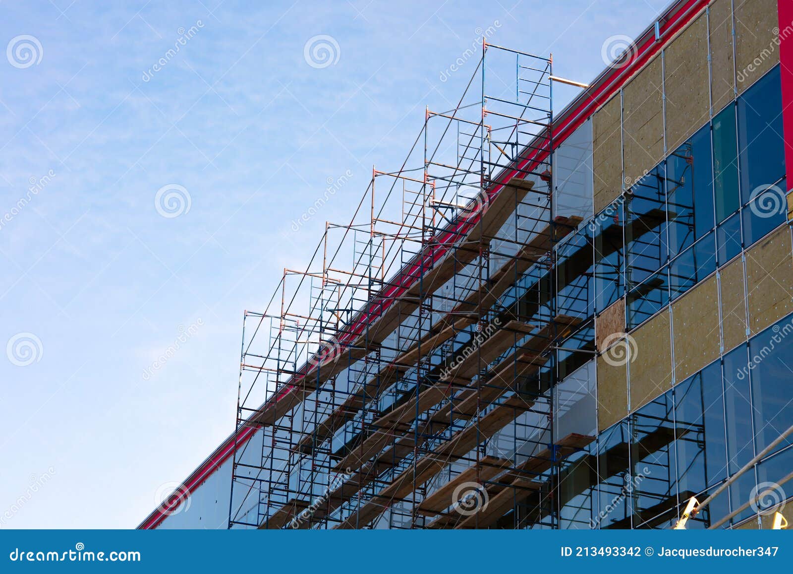 Construction Industry Scaffolding Structure Skyscraper Building Site ...