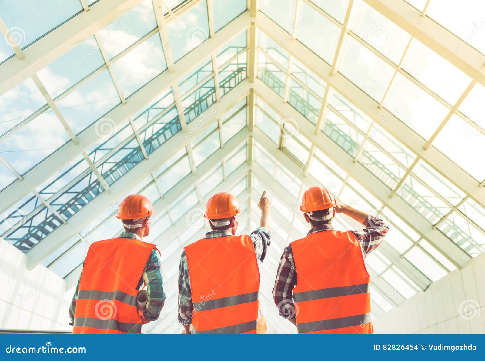 Construction Industry Workers Stock Photo - Image of industry, document ...