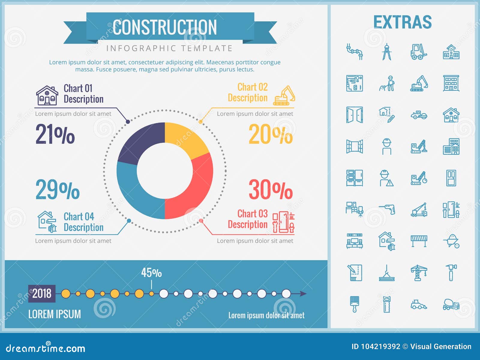 Construction Infographic Template and Elements. Stock Vector ...