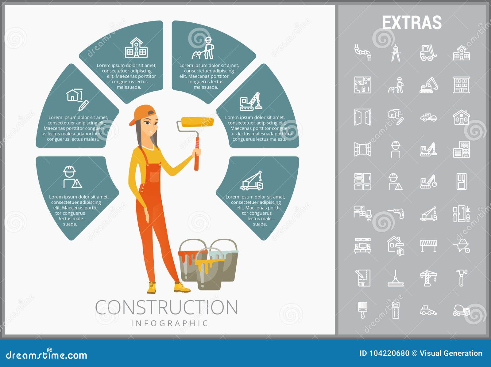 Construction Infographic Template and Elements. Stock Vector ...