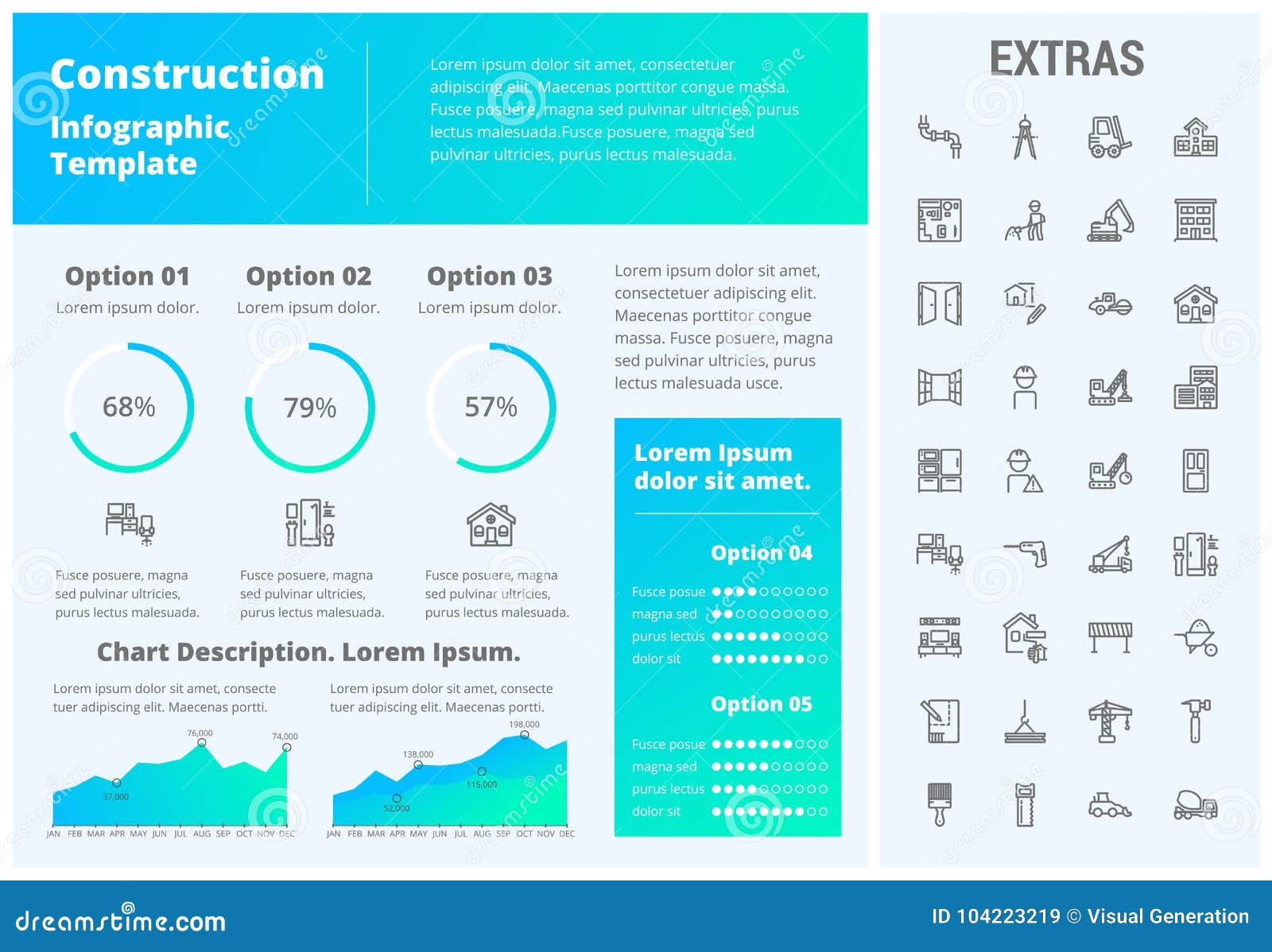 Construction Infographic Template and Elements. Stock Vector ...