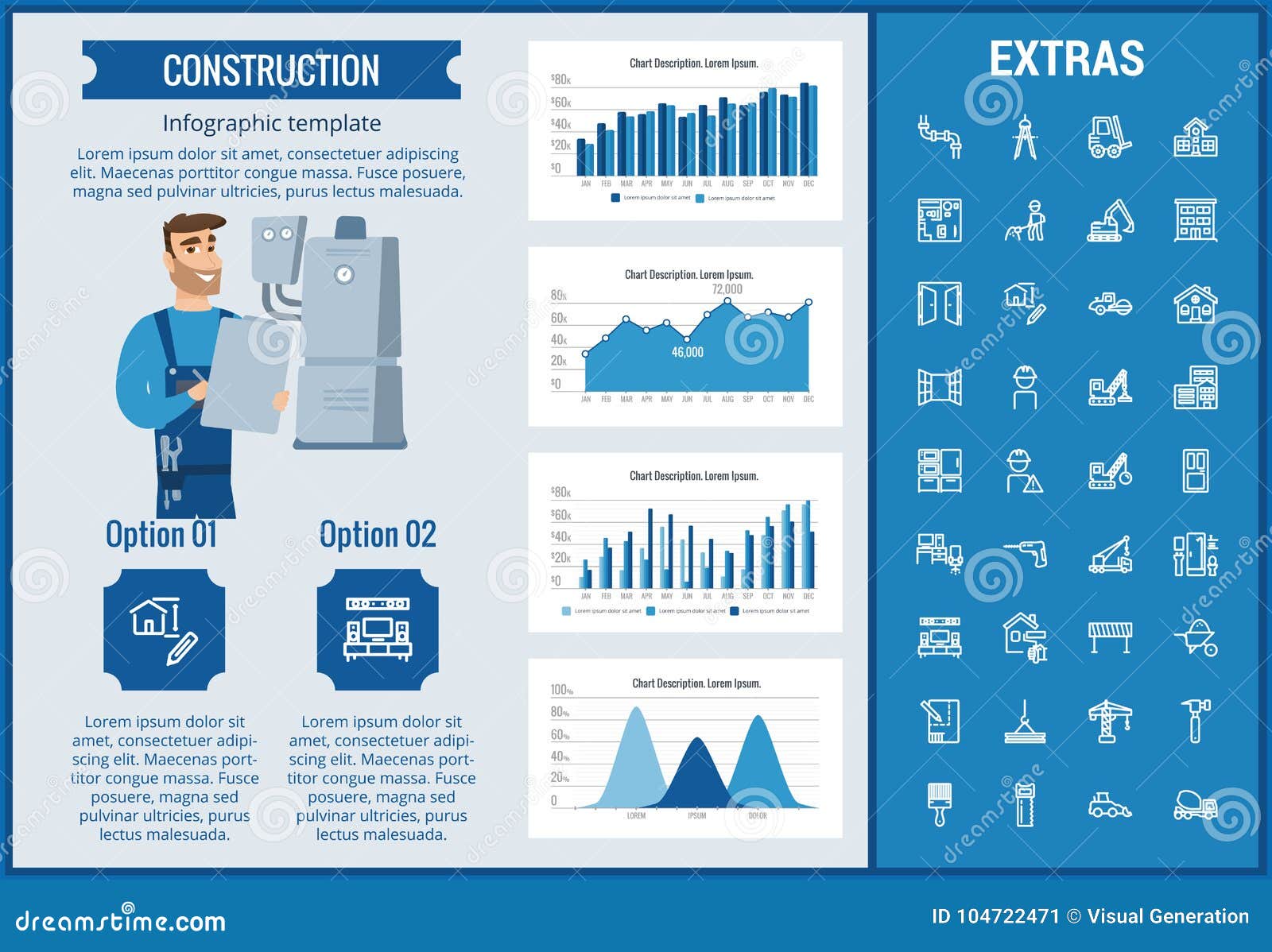 Construction Infographic Template and Elements. Stock Vector ...
