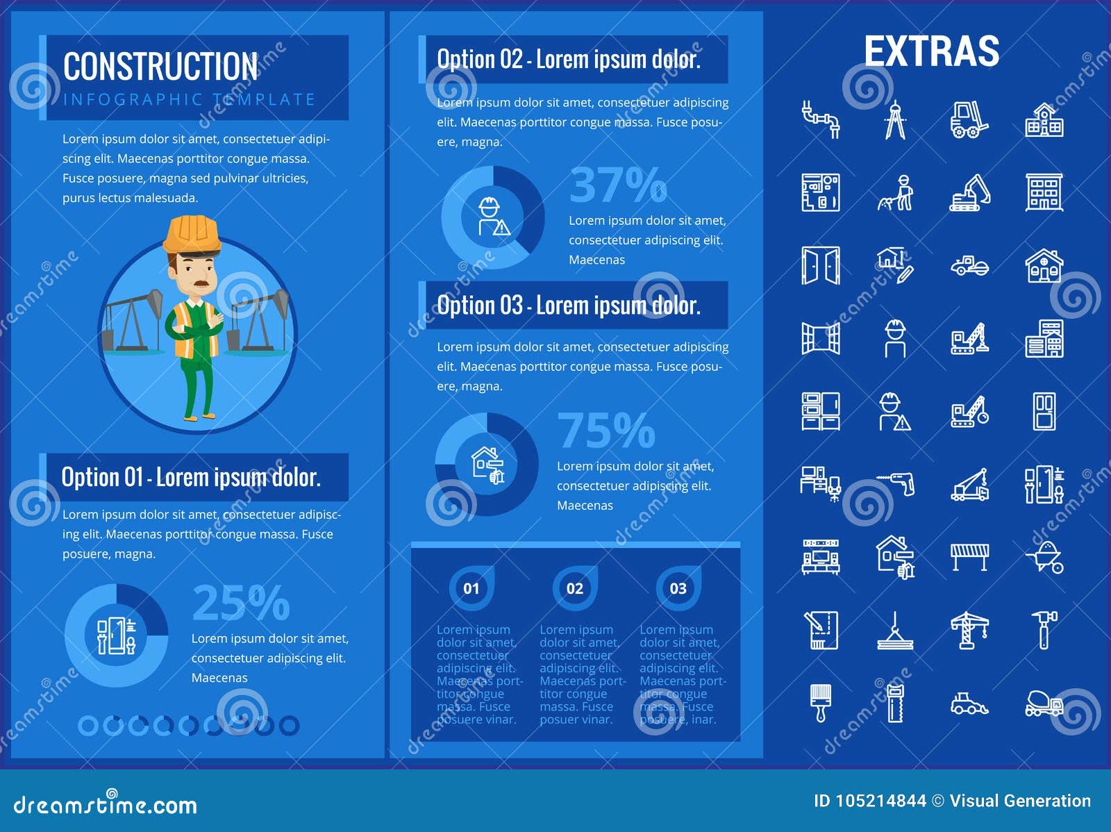 Construction Infographic Template and Elements. Stock Vector ...