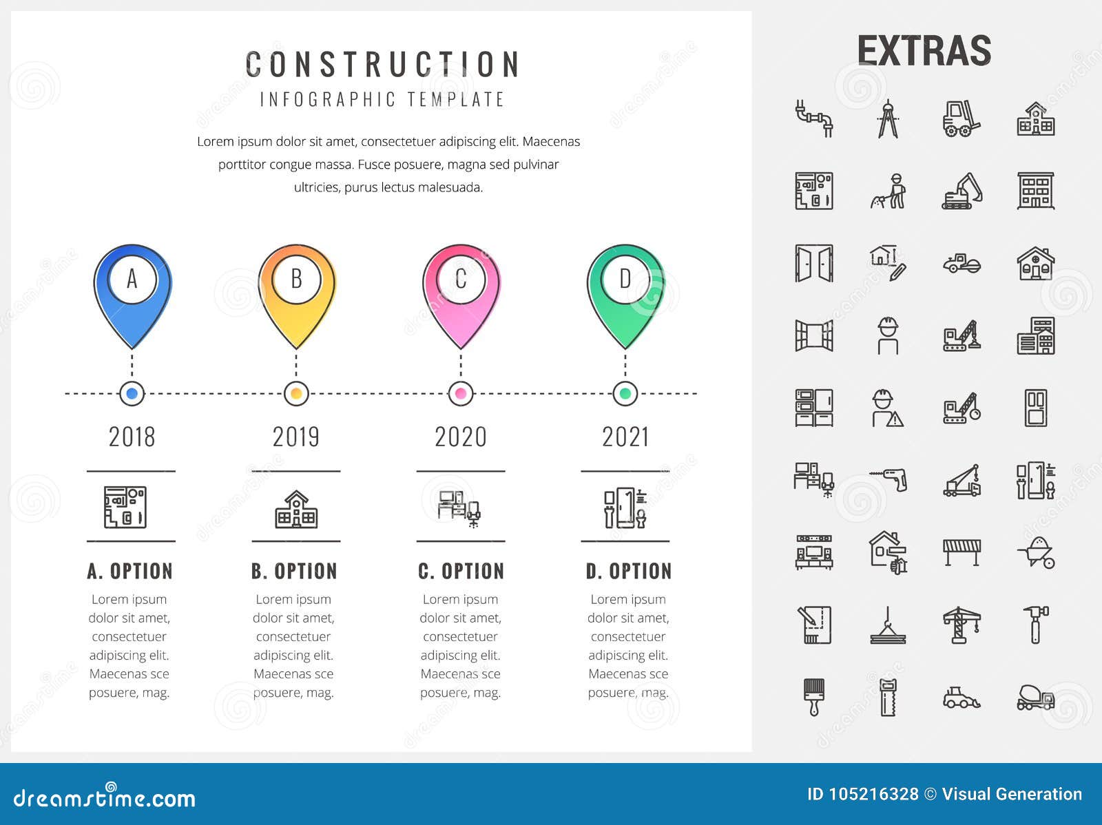 Construction Infographic Template and Elements. Stock Vector ...