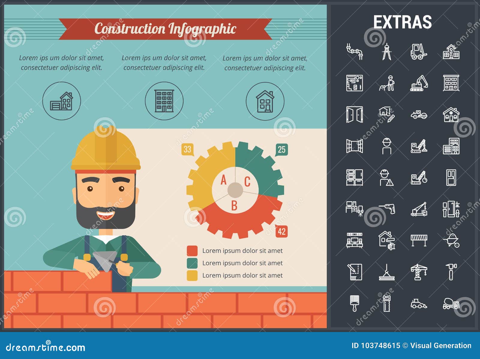 Construction Infographic Template and Elements. Stock Vector ...