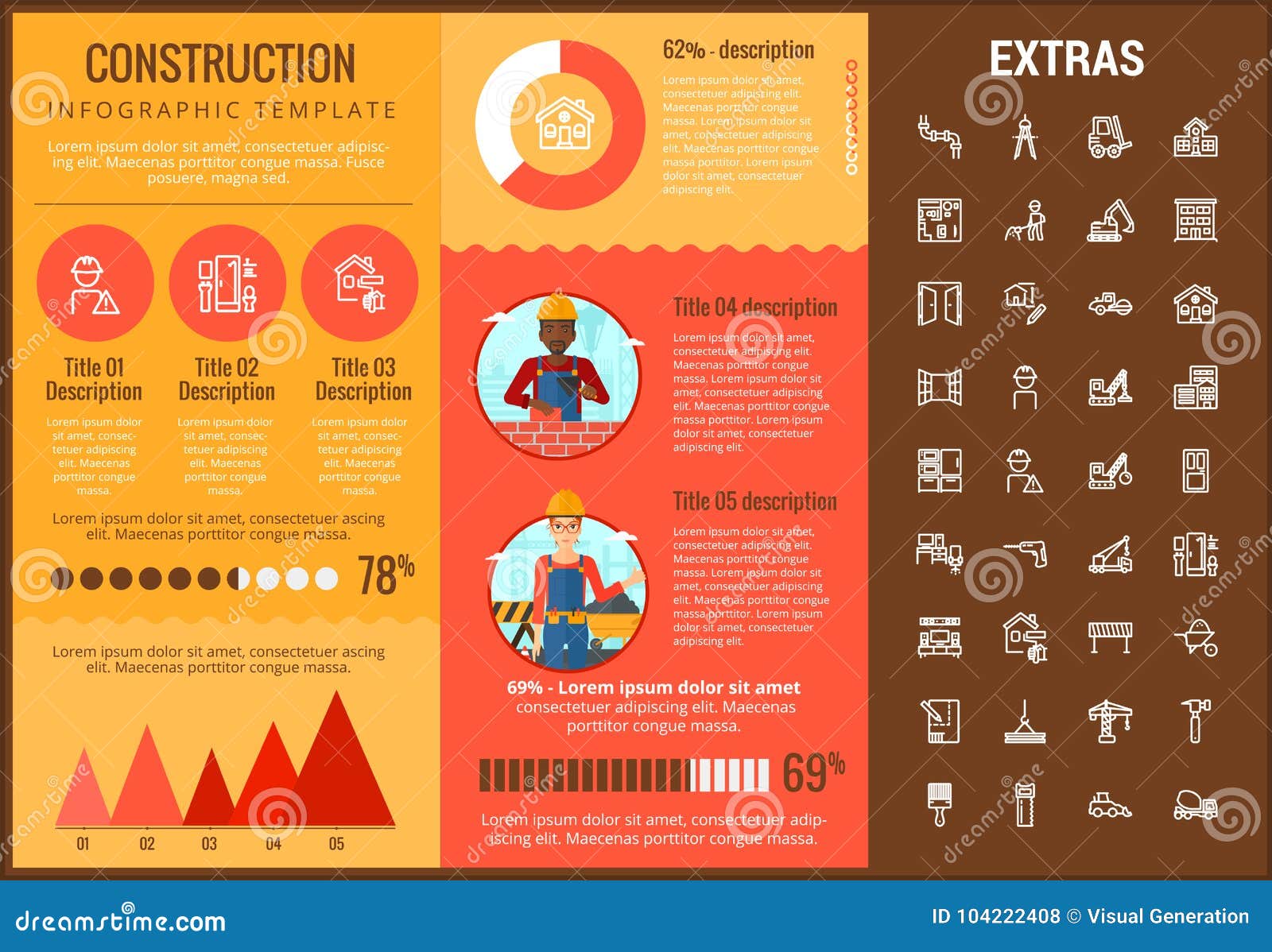 Construction Infographic Template and Elements. Stock Vector ...