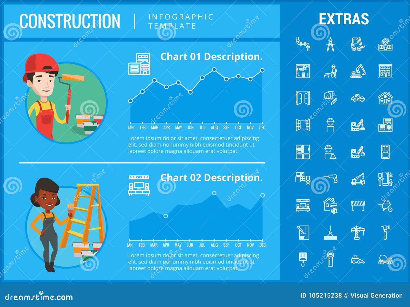 Construction Infographic Template and Elements. Stock Vector ...