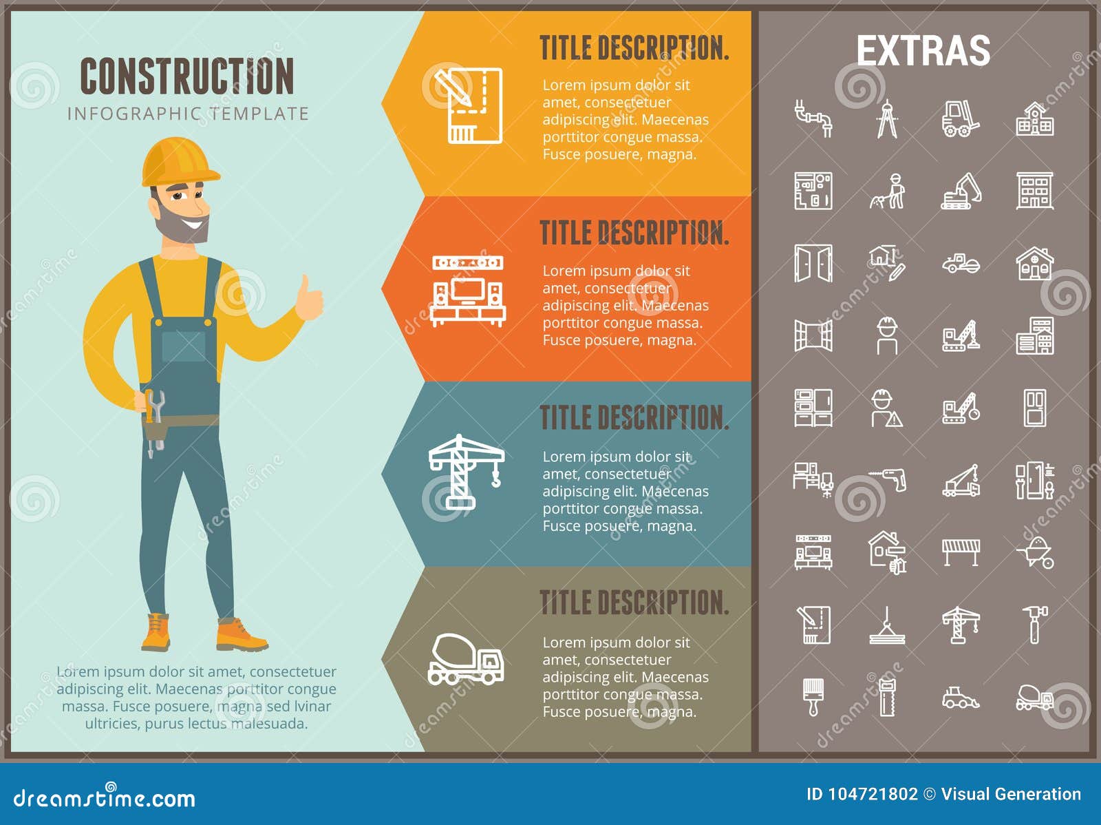 Construction Infographic Template and Elements. Stock Vector ...