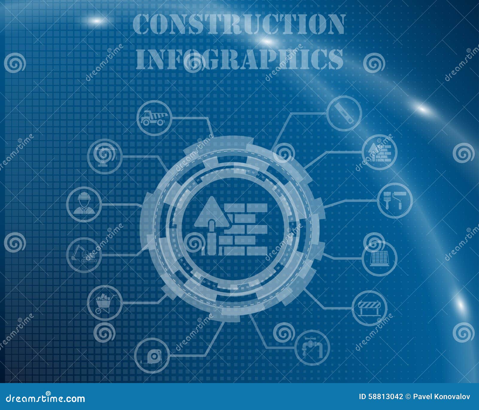 Construction Infographic Template Stock Vector - Illustration of cart ...
