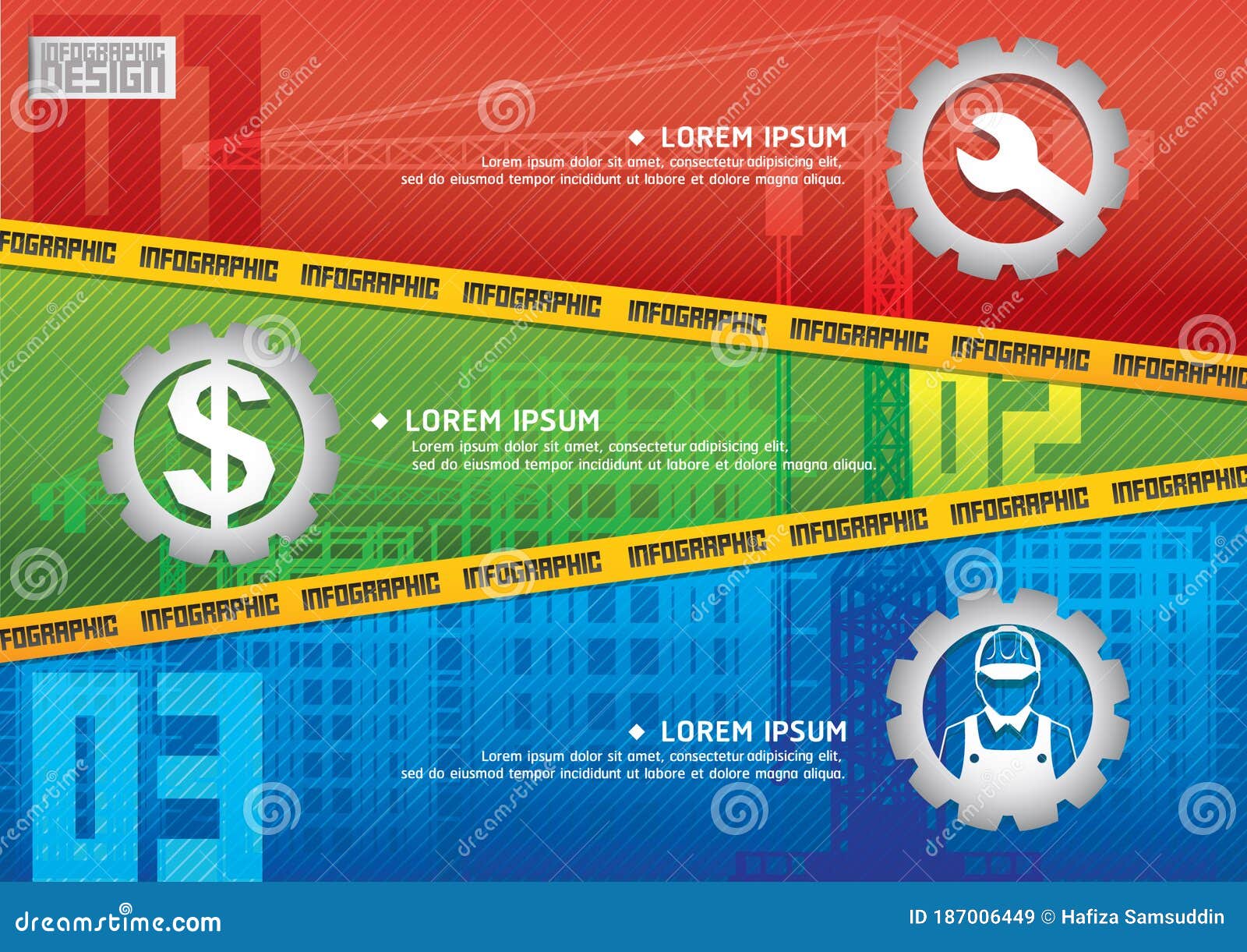 Construction Infographics. Vector Illustration Decorative Design Stock ...