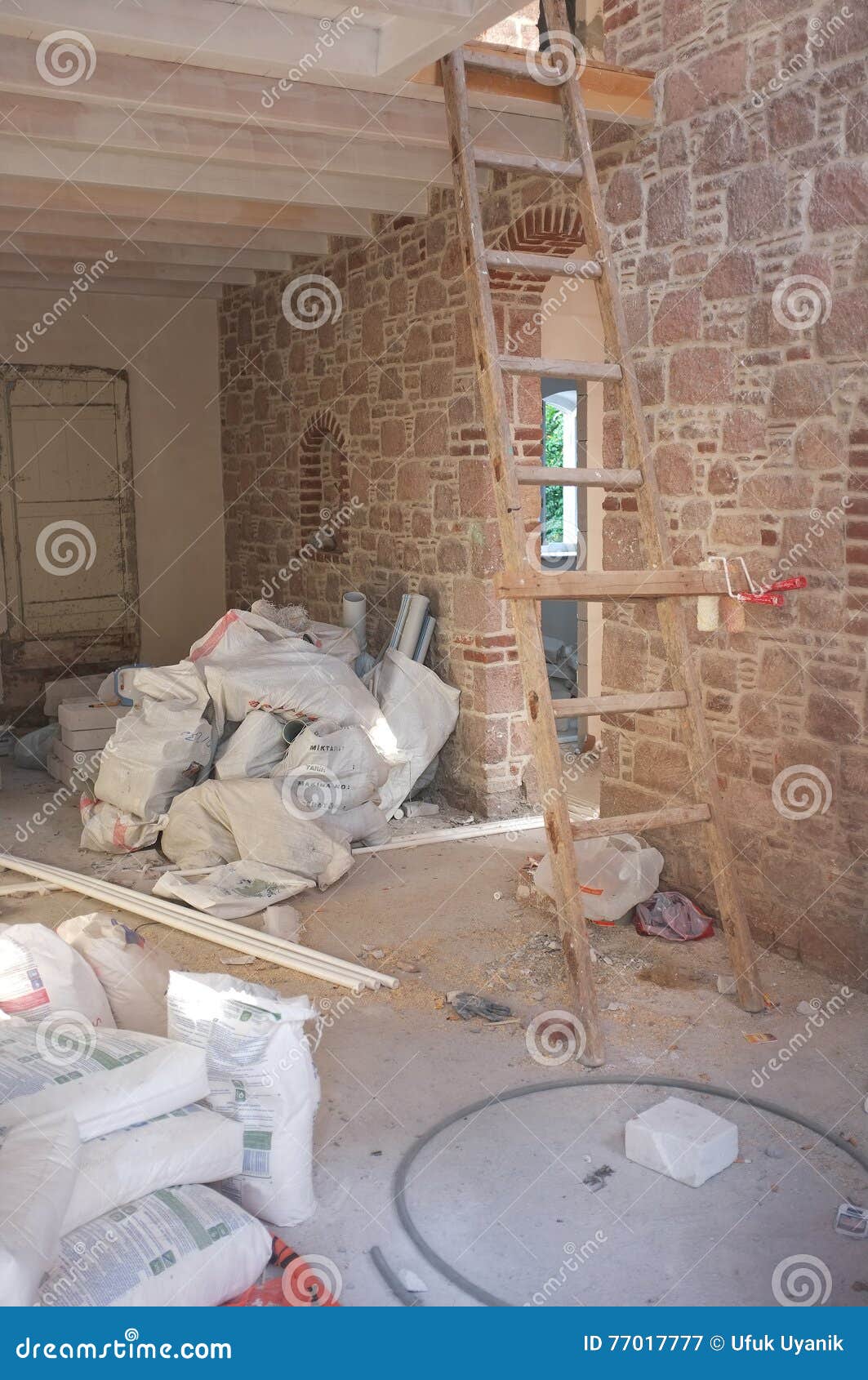 Construction Inside a Building Stock Image - Image of construction ...