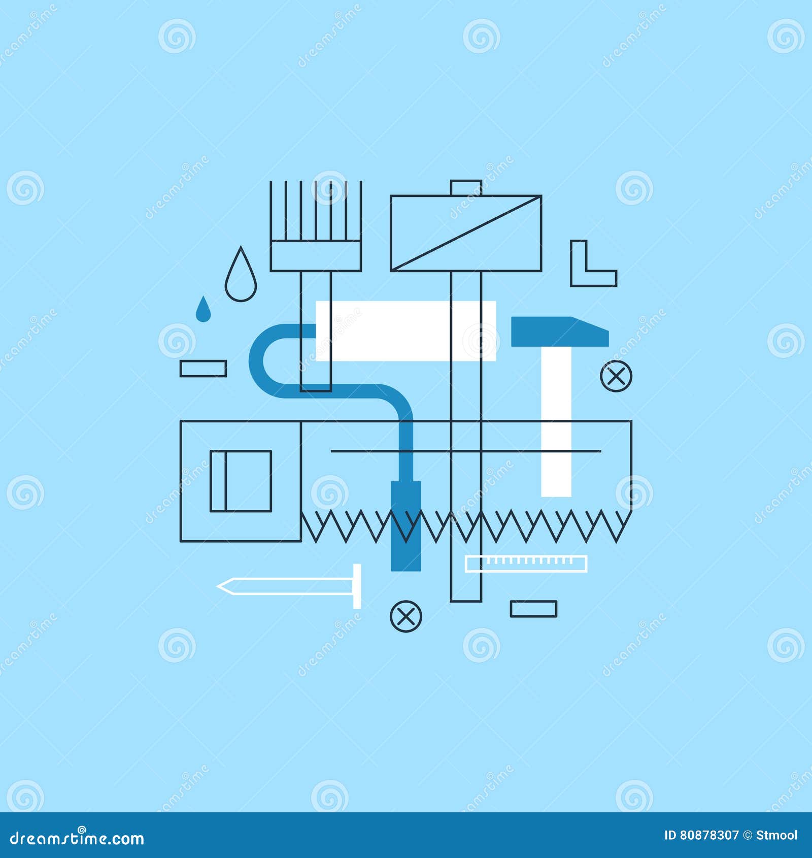 Construction Instruments Pattern and Backdrop Stock Vector ...