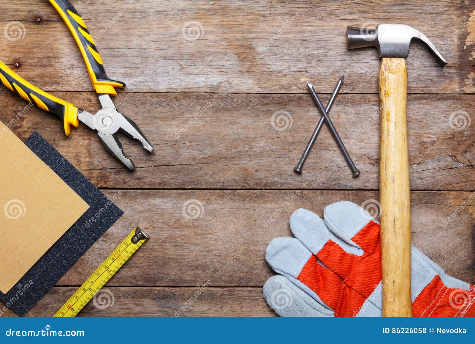 Construction instruments stock photo. Image of items - 86226058