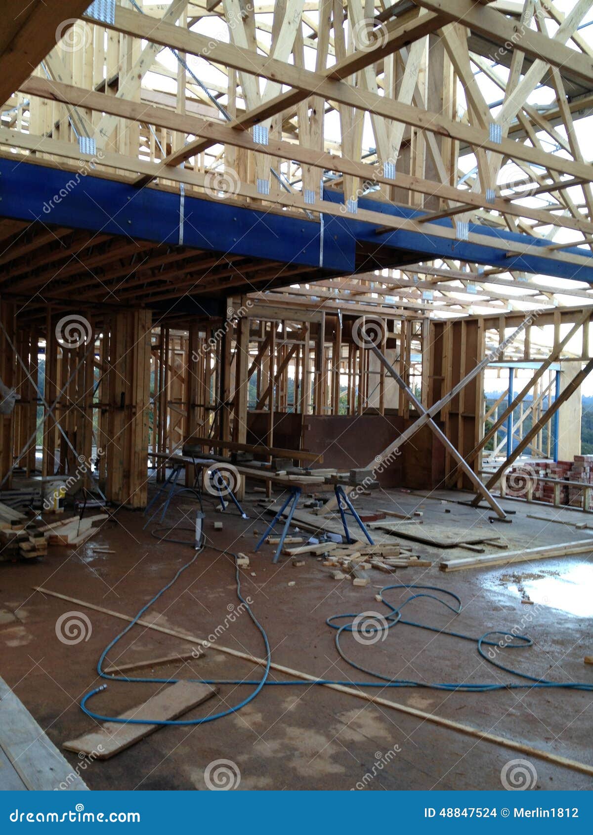 Construction stock photo. Image of home, wooden, build - 48847524