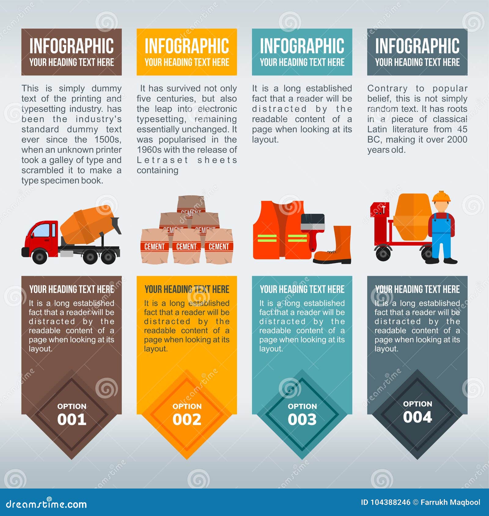 Construction Items Information in Infographic Stock Vector ...
