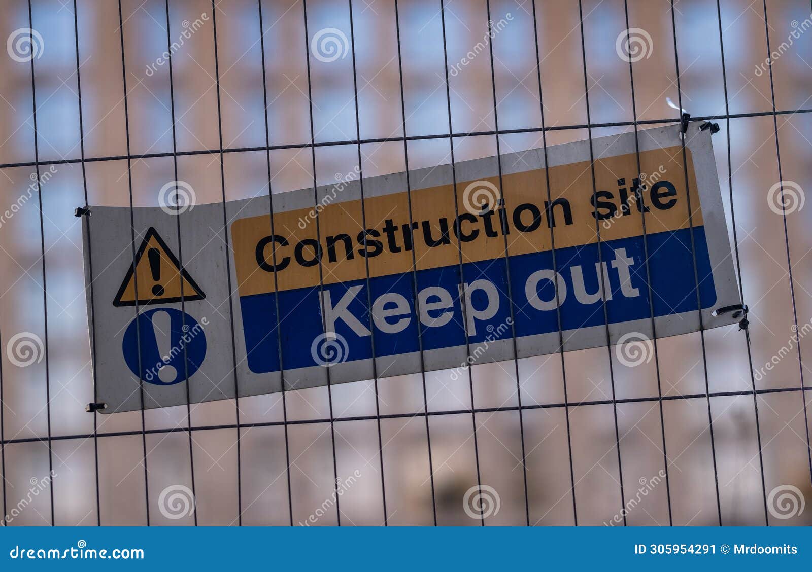 Construction Keep Out Sign stock image. Image of health - 305954291