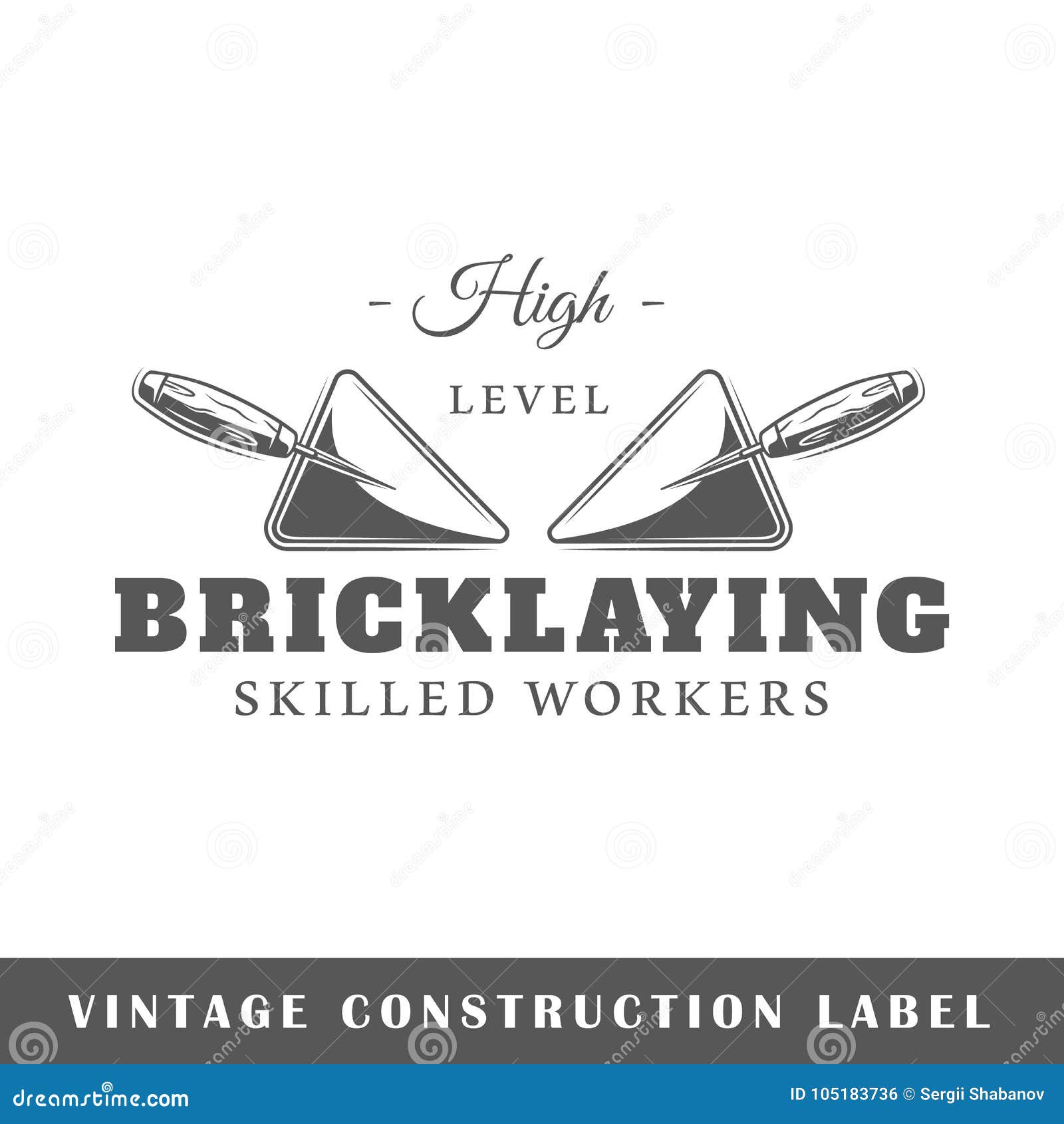 Construction Label Template Stock Vector - Illustration of fence ...