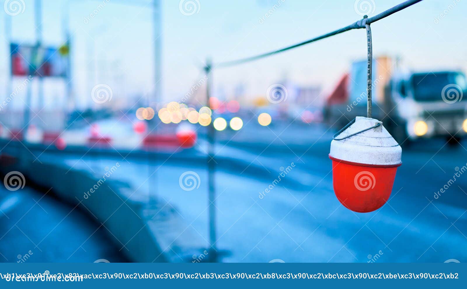 Construction Lantern by the Road Stock Image - Image of autobahn ...