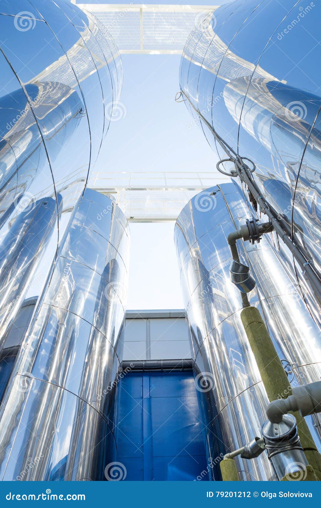 Construction of Large Chemical Storage Tanks Stock Photo - Image of ...