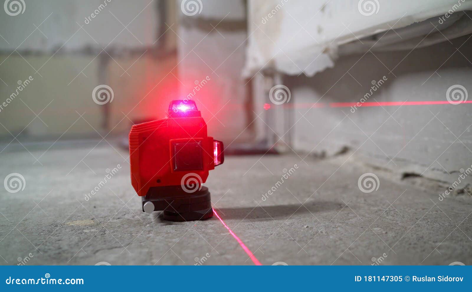 Construction Laser Level in a Building Under Construction. Laser ...