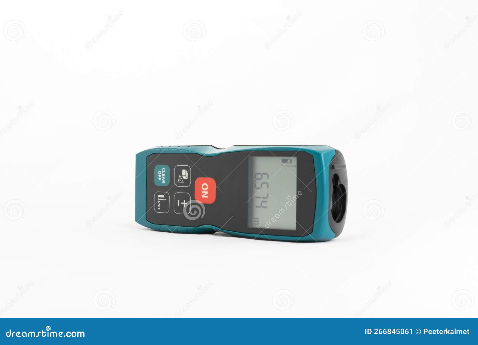 Construction Laser Range Finder on a White Background Stock Image ...