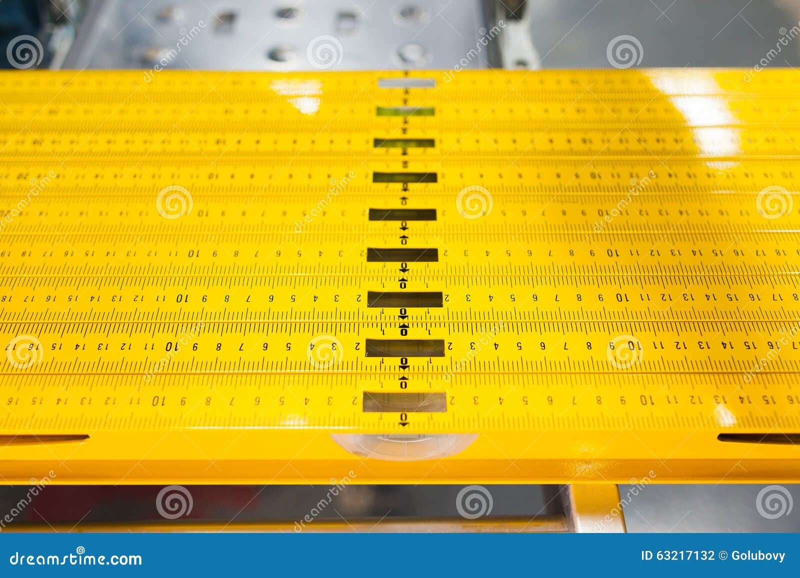 Construction Level Ruler Display on Tools Store Stock Photo - Image of ...