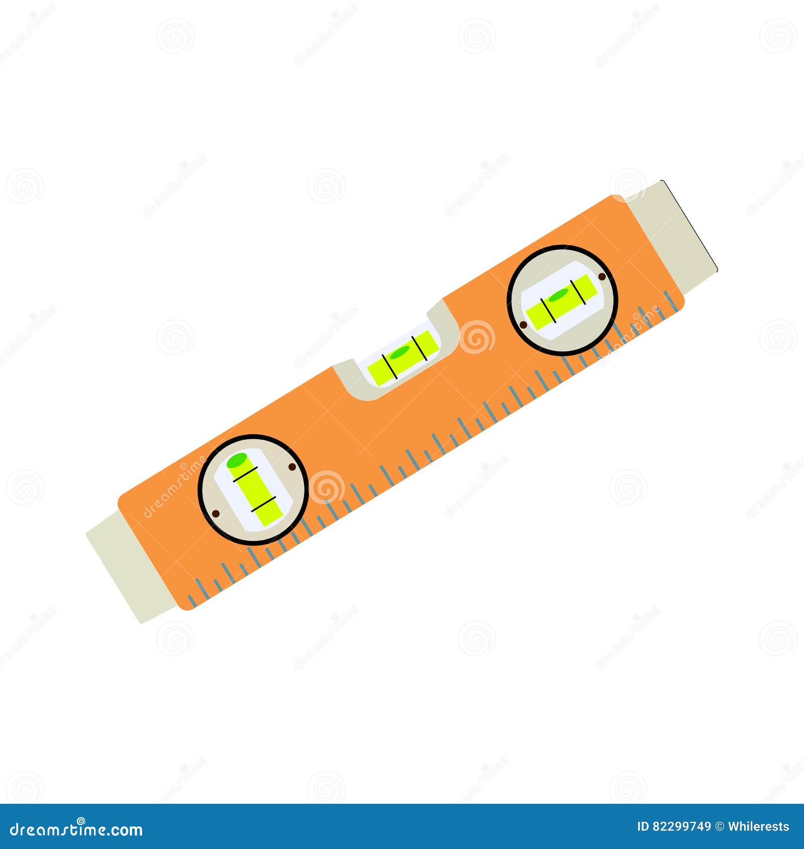 Construction Level Ruler Isolated on White Background Stock Vector ...
